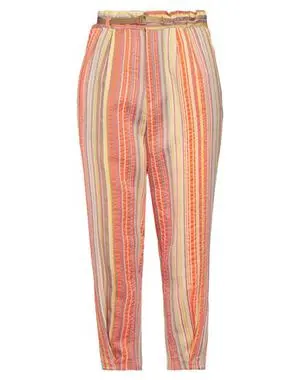WHITE SAND Striped Tapered Trousers