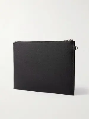 Saint Laurent Pebble-grain Leather Pouch