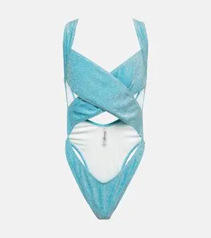 REINA OLGA Exotica Lurex® Swimsuit - Blue