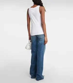 NILI LOTAN Jennifer Rib-knit Tank Top - White