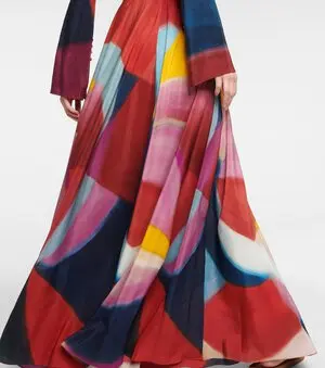 Chloé Printed Silk Maxi Dress