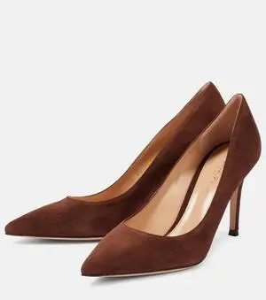 GIANVITO ROSSI 85 Suede Pumps
