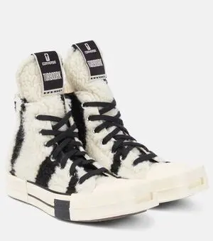 Rick Owens X Converse Turbodrk Teddy Sneakers In  display picture 2
