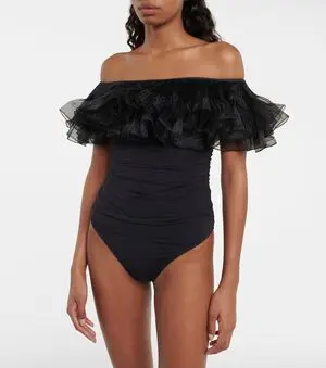 Giambattista Valli Ruffle-trimmed Swimsuit