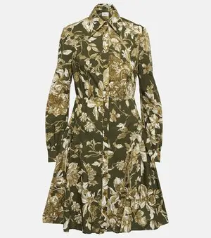 Erdem Apolonia Floral Cotton Shirt Dress