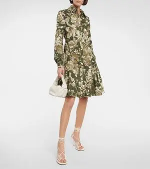 Erdem Apolonia Floral Cotton Shirt Dress