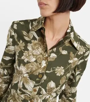 Erdem Apolonia Floral Cotton Shirt Dress
