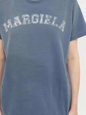 MAISON MARGIELA Logo-print Jersey T-shirt - Blue