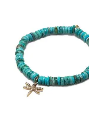 SYDNEY EVAN 14kt Yellow Gold, Turquoise And Diamond Bracelet