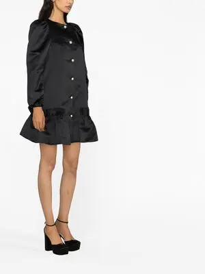 Sleeper Mystery Puff Button-up Mini Dress