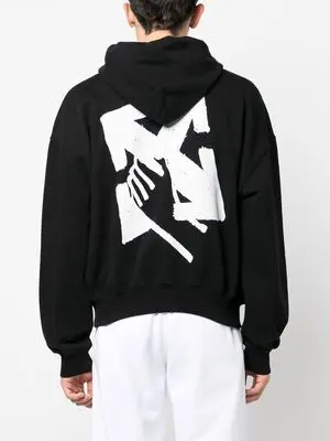 Off-White Arrows Long-sleeve Hoodie - Black White
