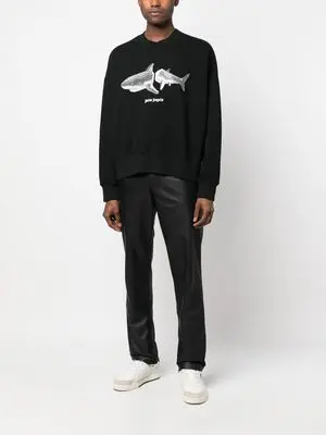 Palm Angels Graphic Print Sweatshirt - Black