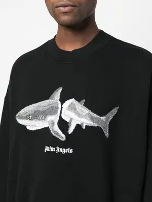 Palm Angels Graphic Print Sweatshirt - Black