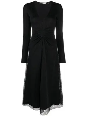 ROTATE BY BIRGER CHRISTENSEN Sierra Ruched Detail Midi Dress