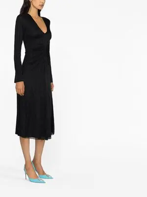 ROTATE BY BIRGER CHRISTENSEN Sierra Ruched Detail Midi Dress