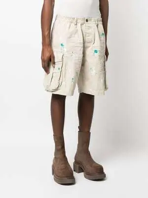 Dsquared2 Paint Splatter Cargo Shorts