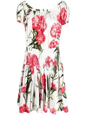 Dolce & Gabbana Carnation-print Minidress