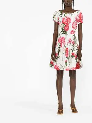 Dolce & Gabbana Carnation-print Minidress