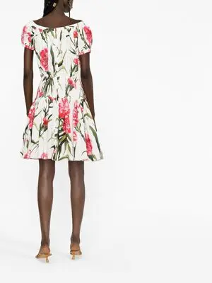 Dolce & Gabbana Carnation-print Minidress
