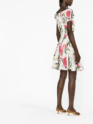 Dolce & Gabbana Carnation-print Minidress