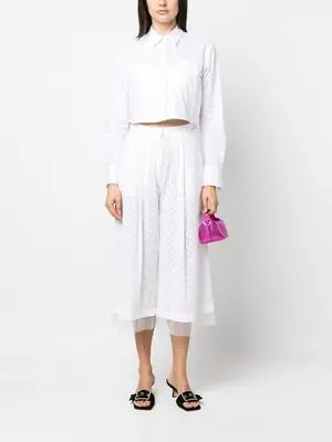 Viktor & Rolf Embroidered Cotton Broderie Anglaise A-line Skirt