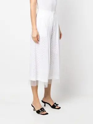 Viktor & Rolf Embroidered Cotton Broderie Anglaise A-line Skirt