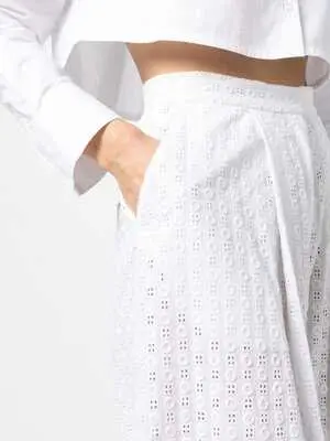 Viktor & Rolf Embroidered Cotton Broderie Anglaise A-line Skirt