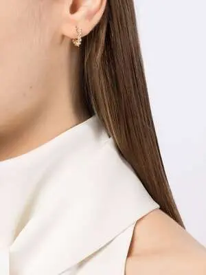 SUZANNE KALAN 18kt Yellow Diamond Hoop Earrings