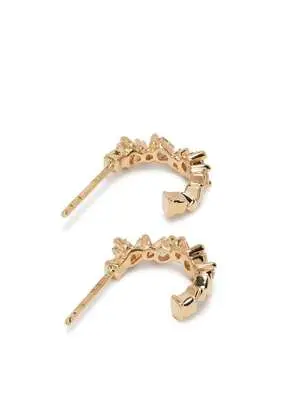 SUZANNE KALAN 18kt Yellow Diamond Hoop Earrings