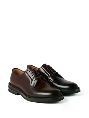 Brunello Cucinelli Almond-toe Leather Oxford Shoes