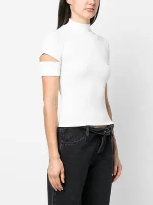 Helmut Lang Ribbed Cut-out Top