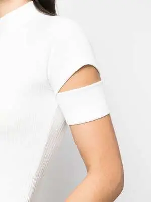Helmut Lang Ribbed Cut-out Top