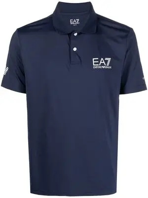 EA7 Logo-print Polo Shirt