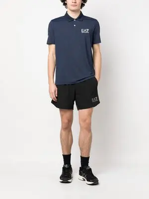 EA7 Logo-print Polo Shirt