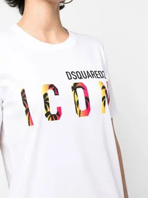 Dsquared2 Icon Sunset Palm T-shirt Dress