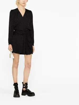 Zadig&Voltaire Recol Jacquard Leopard-print Minidress