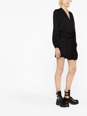 Zadig&Voltaire Recol Jacquard Leopard-print Minidress