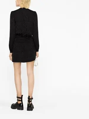 Zadig&Voltaire Recol Jacquard Leopard-print Minidress
