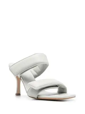 GIABORGHINI X Pernille Perni 90mm Leather Mules - Grey