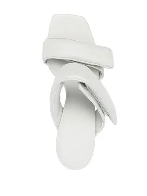 GIABORGHINI X Pernille Perni 90mm Leather Mules - Grey