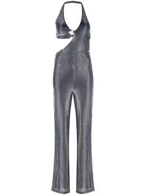 ROTATE BY BIRGER CHRISTENSEN Halterneck Jumpsuit - Blue