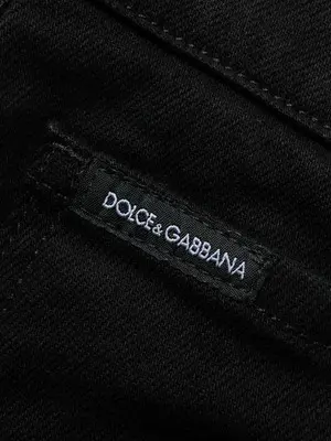 Dolce & Gabbana Straight-leg Jeans With Logo Plaque