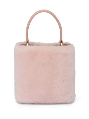 Prada Mini Shearling Panier Tote