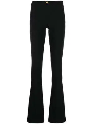 Blumarine Logo-buckle Flared Trousers