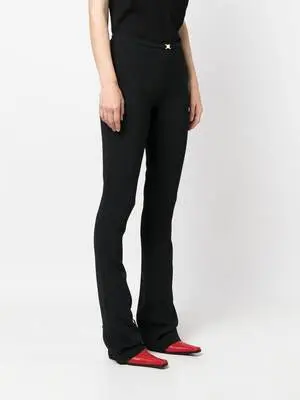 Blumarine Logo-buckle Flared Trousers