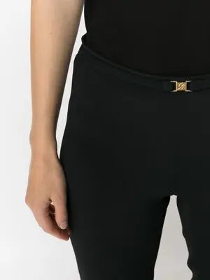Blumarine Logo-buckle Flared Trousers