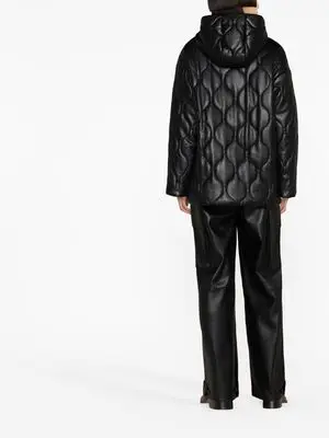 STAND STUDIO Everlee Quilted Faux-leather Jacket