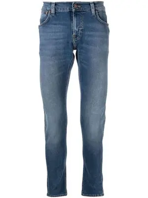 Nudie Jeans Logo-patch Straight-leg Jeans