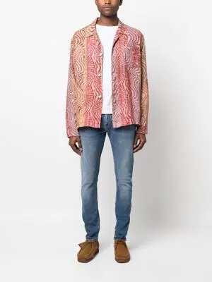 Nudie Jeans Logo-patch Straight-leg Jeans