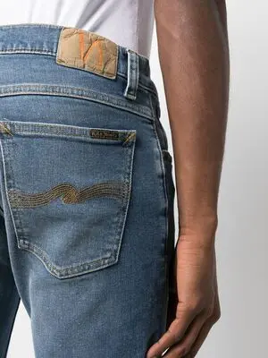 Nudie Jeans Logo-patch Straight-leg Jeans